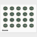 Festive Christmas hot cocoa party Classic Round Sticker | Zazzle