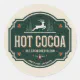 Festive Christmas hot cocoa party Classic Round Sticker | Zazzle