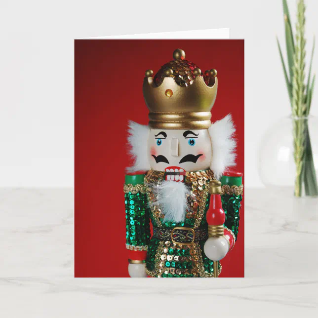 Festive christmas nutcracker greeting card | Zazzle