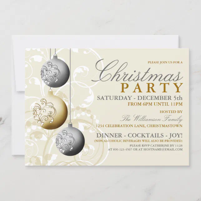 Festive Christmas Party Invitation | Zazzle