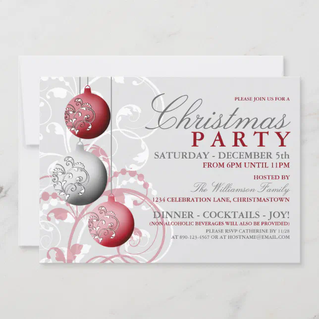 Festive Christmas Party Invitation | Zazzle