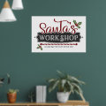 Festive Christmas Santa's workshop Poster | Zazzle