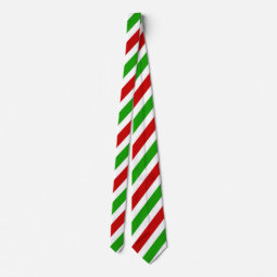 Festive Christmas stripe pattern Christmas Holiday Tie | Zazzle