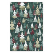 Festive Christmas Trees Winter Snow Holiday Tissue Paper | Zazzle