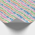 Festive Christmas Typography Modern Holiday Wrapping Paper | Zazzle