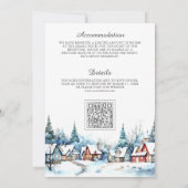 Festive Christmas Winter Village QR Code Wedding Invitation | Zazzle