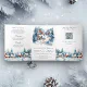 Festive Christmas Winter Village QR Code Wedding Tri-Fold Invitation ...