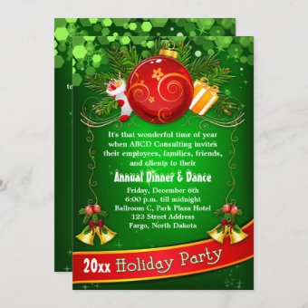 Festive Corporate Holiday Party Invitation | Zazzle