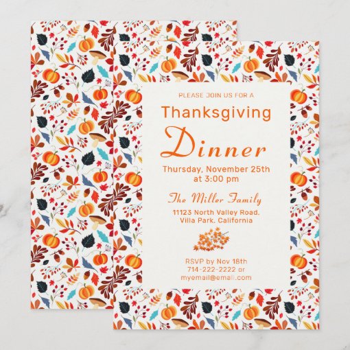 Festive Fall Colors Invitation | Zazzle