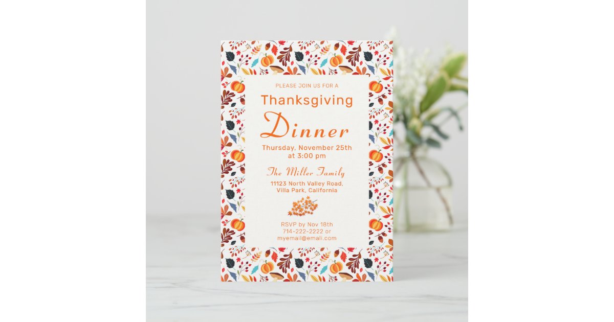 Festive Fall Colors Invitation | Zazzle