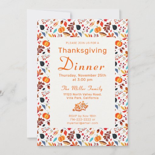 Festive Fall Colors Invitation | Zazzle