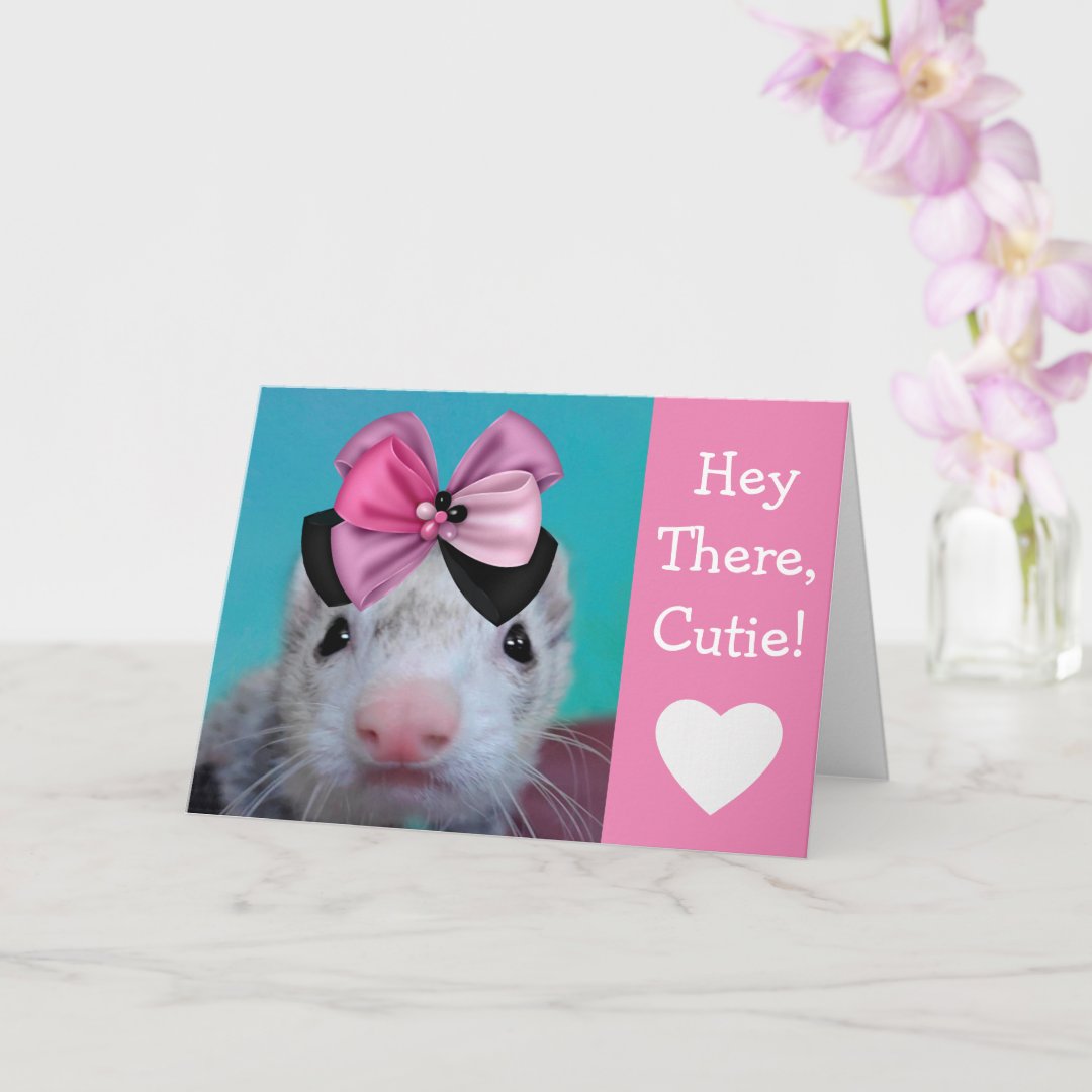 Festive Ferret Birthday Card | Zazzle
