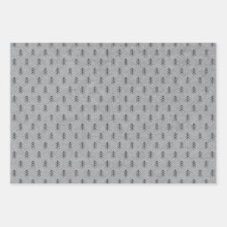 Festive flannel plaid wrapping paper - charcoal | Zazzle