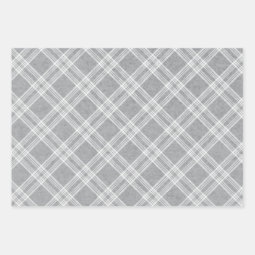 Festive flannel plaid wrapping paper - snowflake | Zazzle