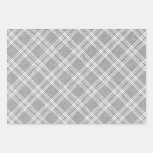 Festive flannel plaid wrapping paper - snowflake | Zazzle