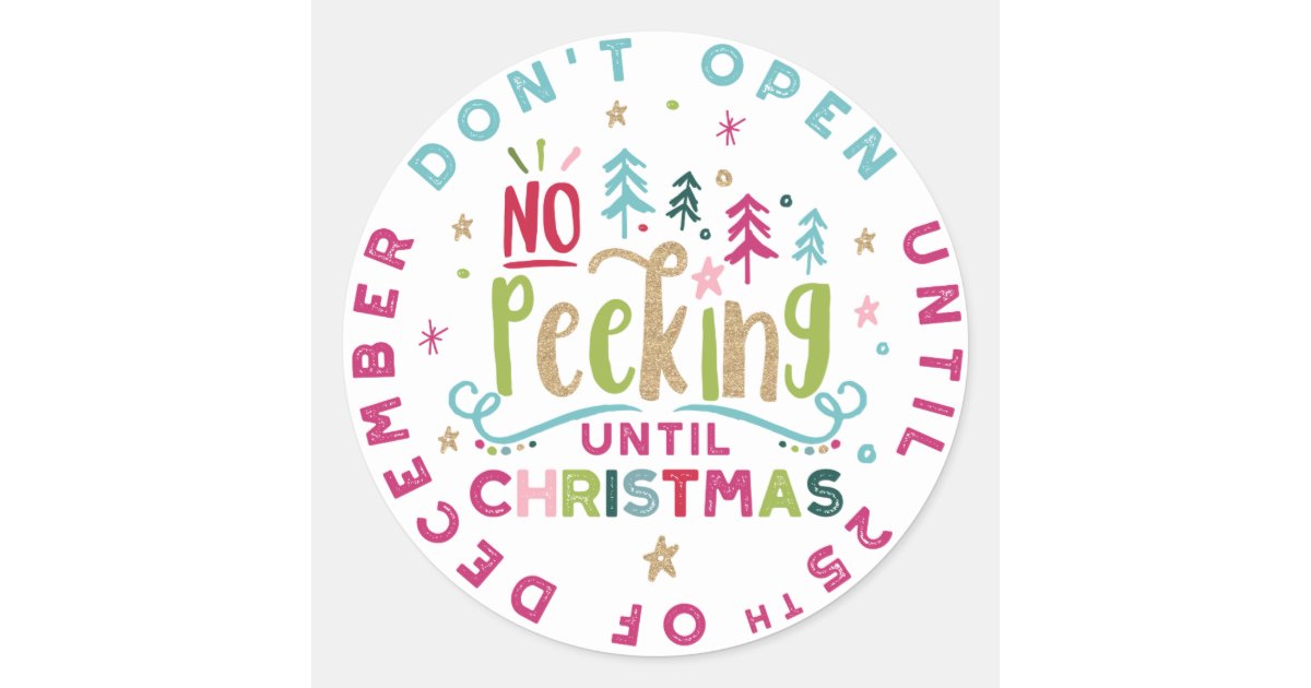 Festive Fun & Colourful No Peeking Until Christmas Classic Round ...