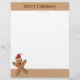 Festive Gingerbread Christmas Cookie & Custom Text Letterhead | Zazzle