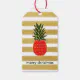 Festive Golden Christmas Pineapple Gift Tags | Zazzle