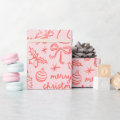 Festive Hand Drawn Christmas Wrapping Paper | Zazzle