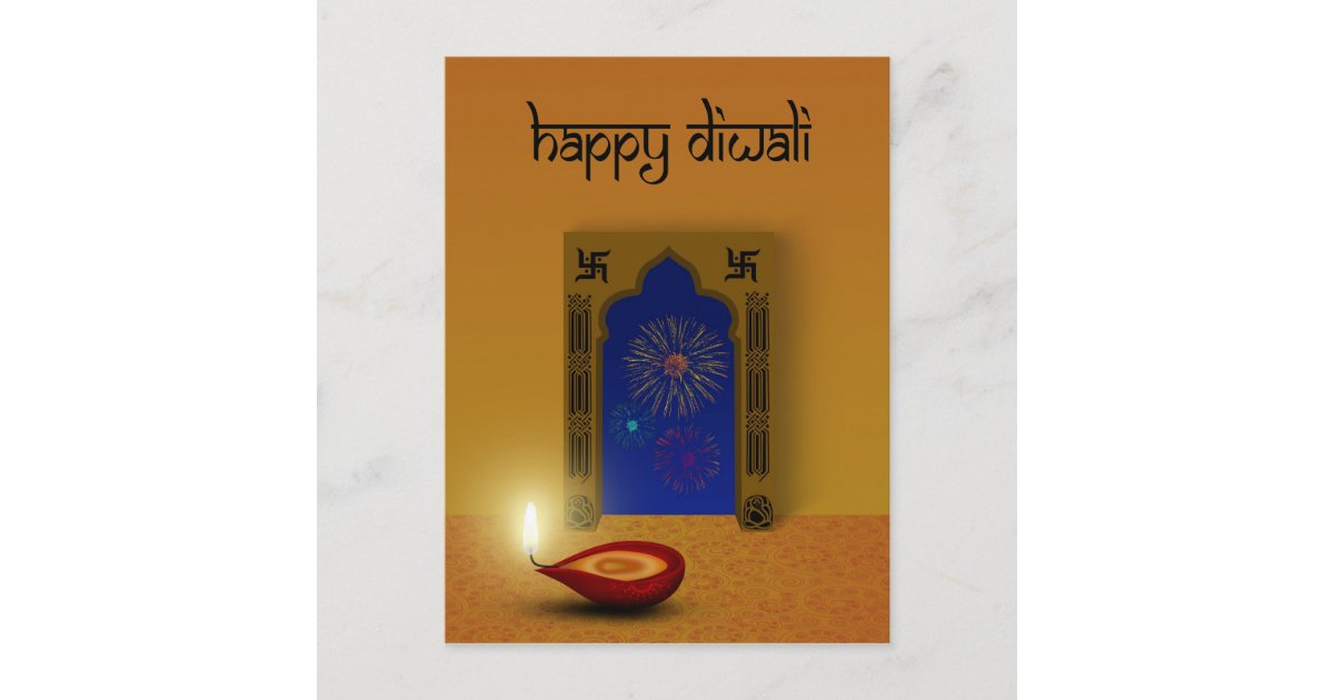 Festive Happy Diwali - Postcard | Zazzle