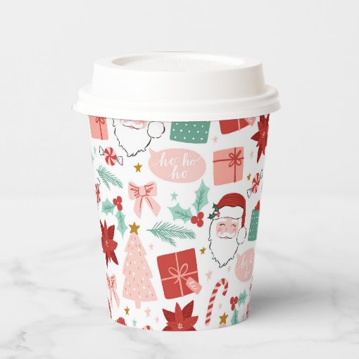 Festive Holiday Christmas Paper Cups | Zazzle