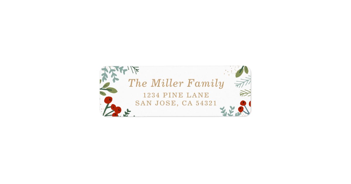 Festive Holiday Frame Label | Zazzle