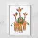 Festive Holiday Giraffes, Holly wreath, Cheers | Zazzle