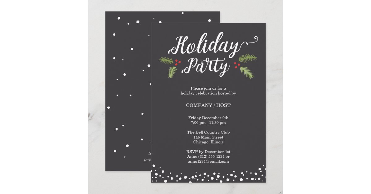 Festive Holiday Party Invitation | Zazzle