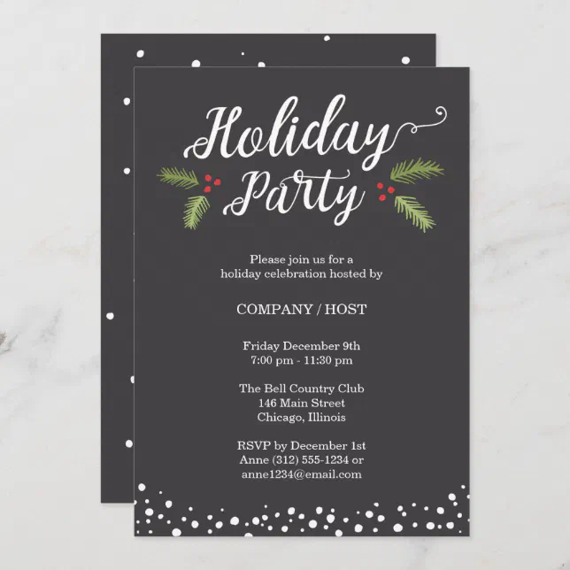 Festive Holiday Party Invitation | Zazzle