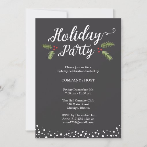 Festive Holiday Party Invitation | Zazzle