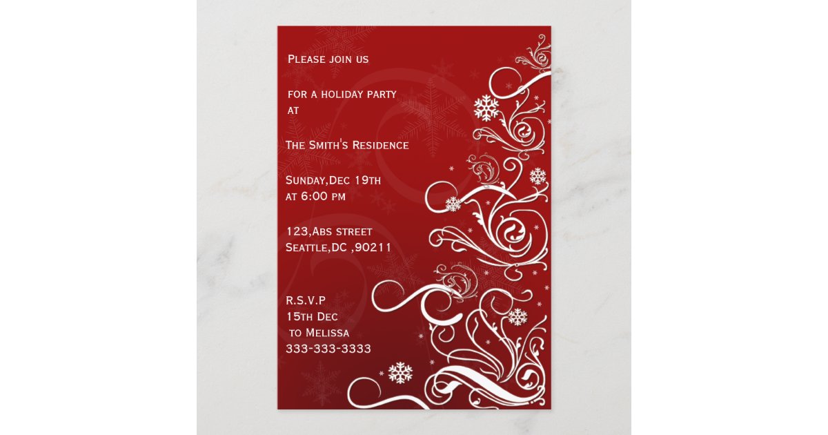 festive Holiday Party Invitations | Zazzle.com