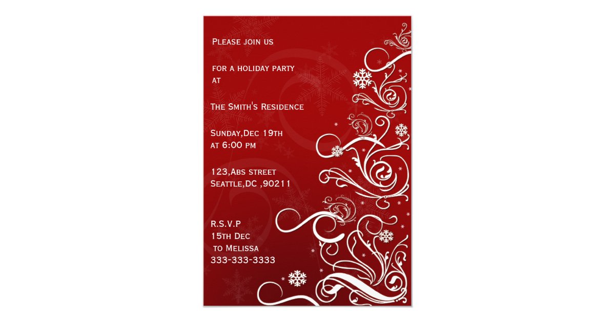 festive Holiday Party Invitations | Zazzle.com