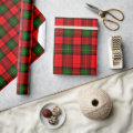 Festive Holiday Red and Green Scottish Plaid Wrapping Paper | Zazzle