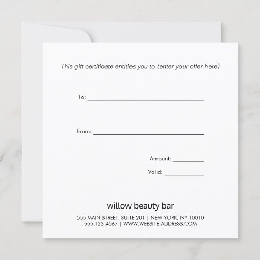 Festive Holiday Signature Script Gift Certificate | Zazzle