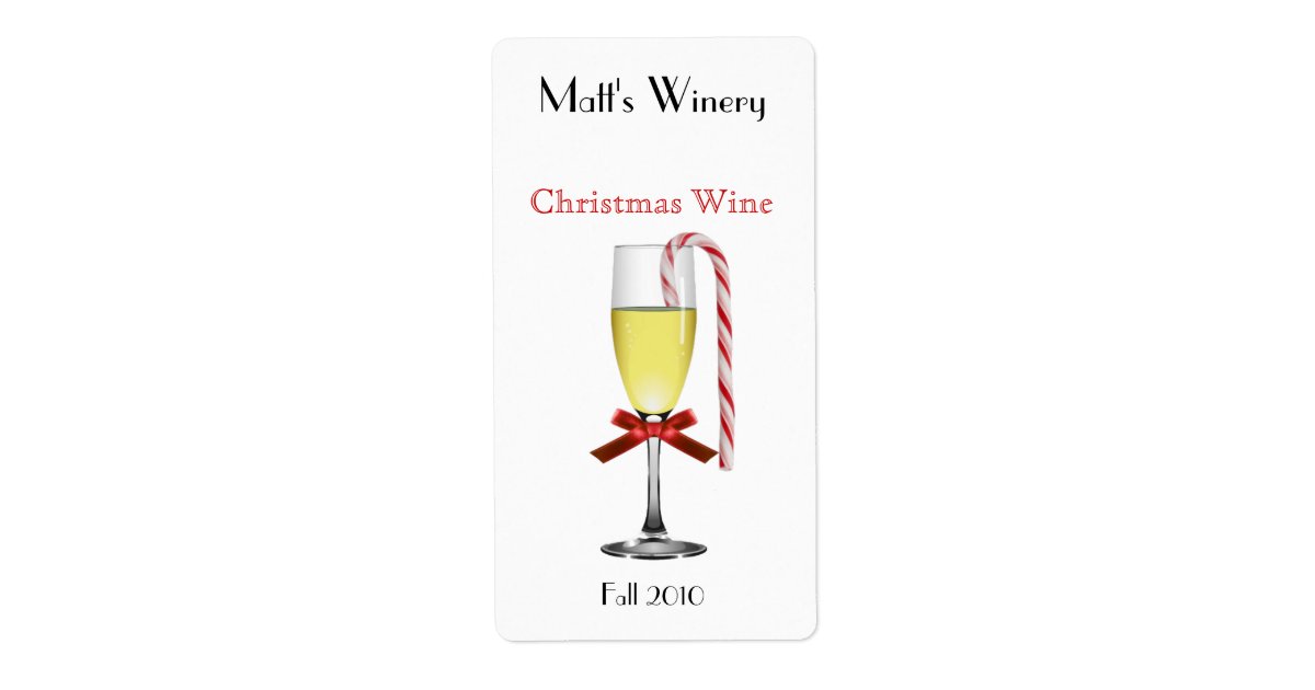 Festive Holiday Wine Labels | Zazzle