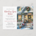 Festive Home Holiday Open House Photo Invitation Postcard | Zazzle