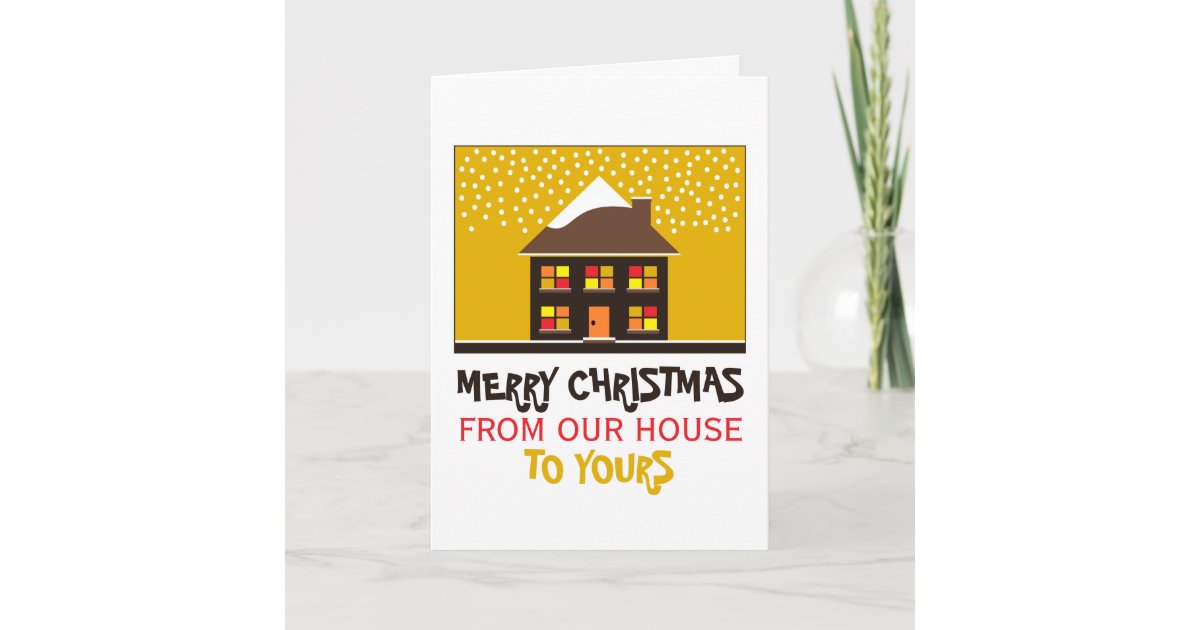 Festive House, Christmas Greeting Card | Zazzle