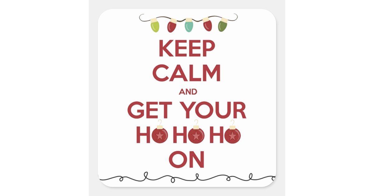 Festive "Keep Calm" Holiday Stickers | Zazzle