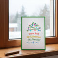 Festive Multilingual Merry Christmas and Tree Holiday Card | Zazzle