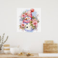 Festive pink Christmas snow woman Poster | Zazzle
