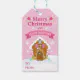 Festive Pink Gingerbread House Christmas Gift Tags | Zazzle