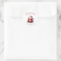 Festive Red Watercolor Hot Cocoa Classic Round Sticker | Zazzle