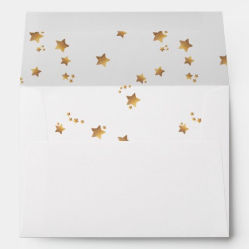 Festive Starry Address Elegant Christmas Holiday Envelope | Zazzle