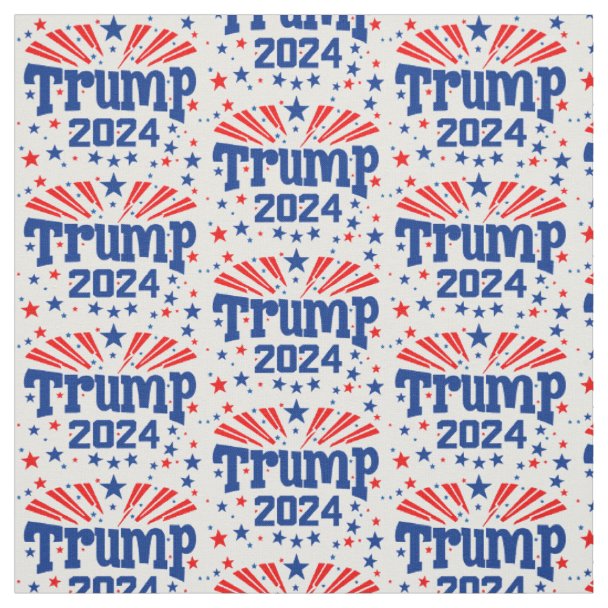 The fabric is fun with President Donald Trump. | Zazzle