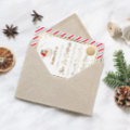 Festive Stripe Nice List Certificate Foil Card | Zazzle
