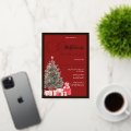 Festive Tree Family Office Christmas Party Gold Foil Invitation | Zazzle