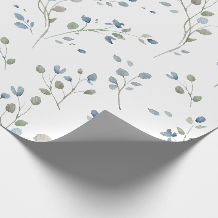 Festive Watercolor Style Leaves Wrapping Paper | Zazzle.com