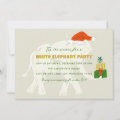 Festive White Elephant Party Illustrated Invitation | Zazzle
