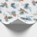 Festive Winter Pine and Evergreens Wrapping Paper | Zazzle