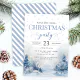 Festive winter snow Christmas party invitation | Zazzle